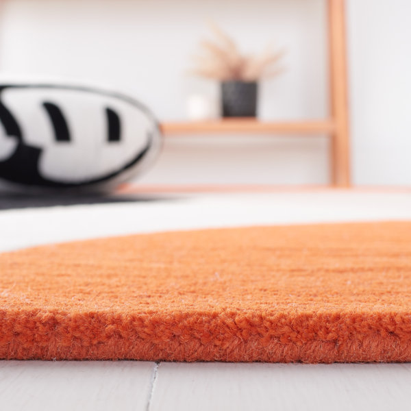 AllModern Hiro Handmade Hand Tufted Wool Orange Rug | Wayfair