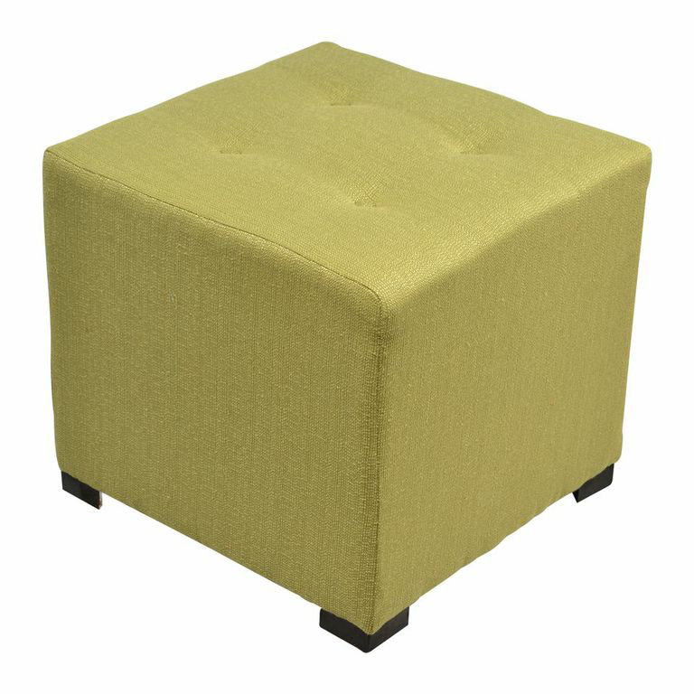 Ebern Designs Cube Upholstered Ottoman & Reviews | Wayfair