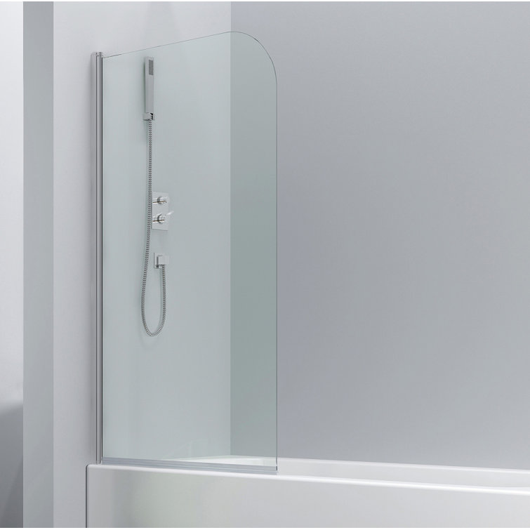 Belfry Bathroom Orpington Straight Impact Resistant Glass Pivot Bath ...