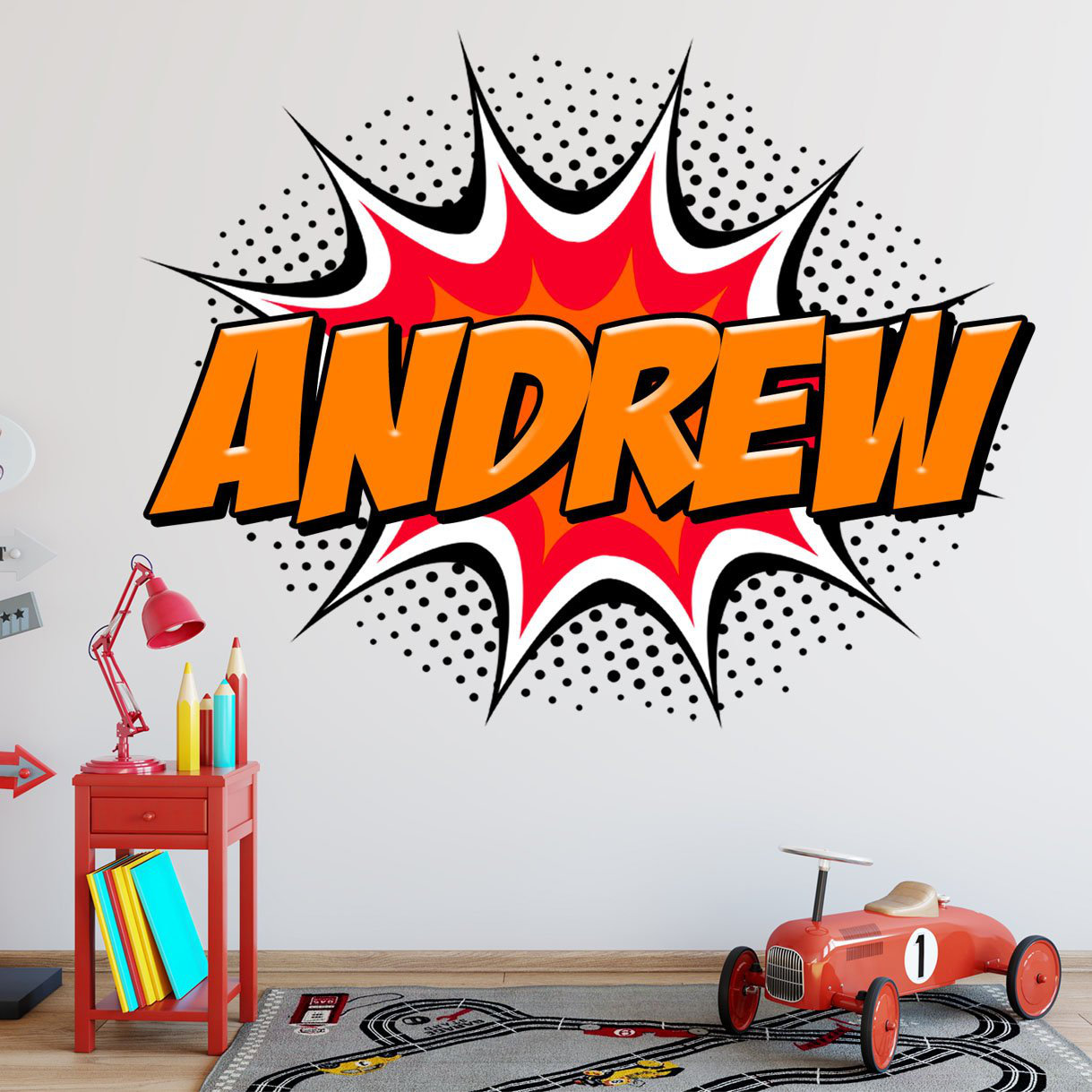 Isabelle & Max™ Personalized Comic Book Name Wall Decal & Reviews | Wayfair