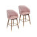 Everly Quinn 28'' Velvet Upholstered Bar Stool with Rubberwood Legs ...