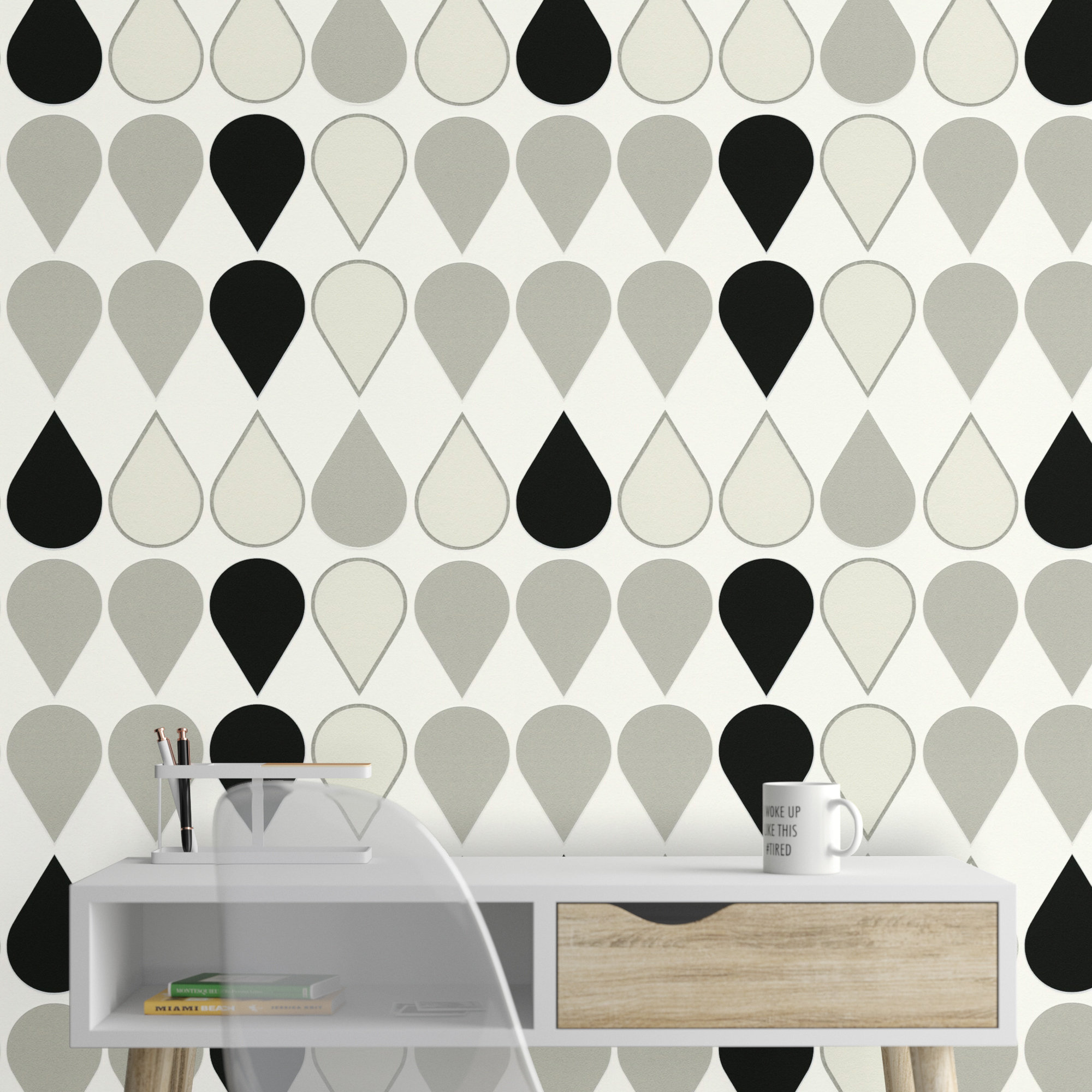 Trule Bingham Geometric Wallpaper | Wayfair