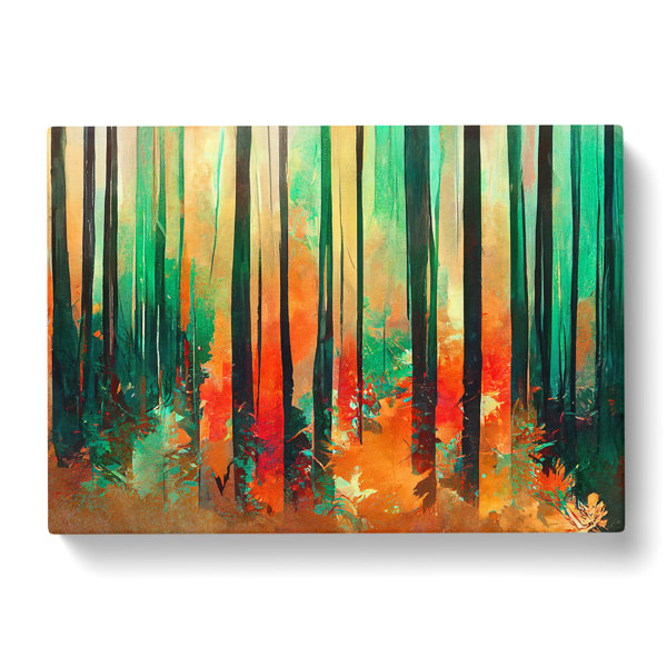 Foundstone Exciting Abstract Forest Vol.4 - Wrapped Canvas Painting ...