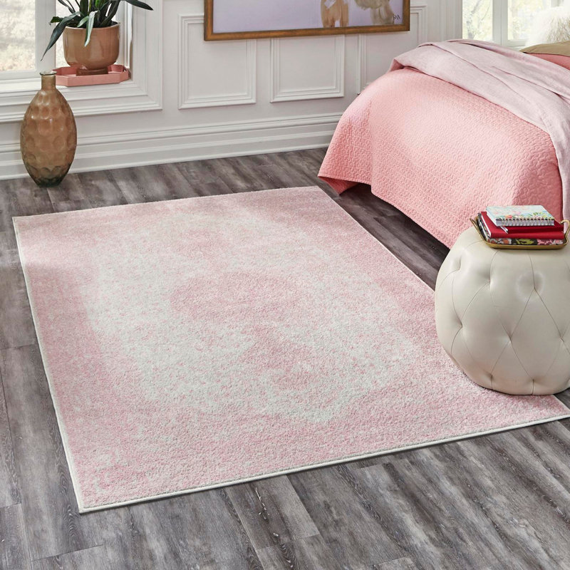 Lark Manor Rizo Oriental Pink Area Rug & Reviews | Wayfair