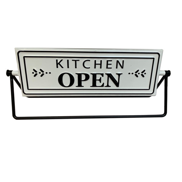 Gracie Oaks Lizeth Kitchen Open/Closed Rotating Table Top Sign ...