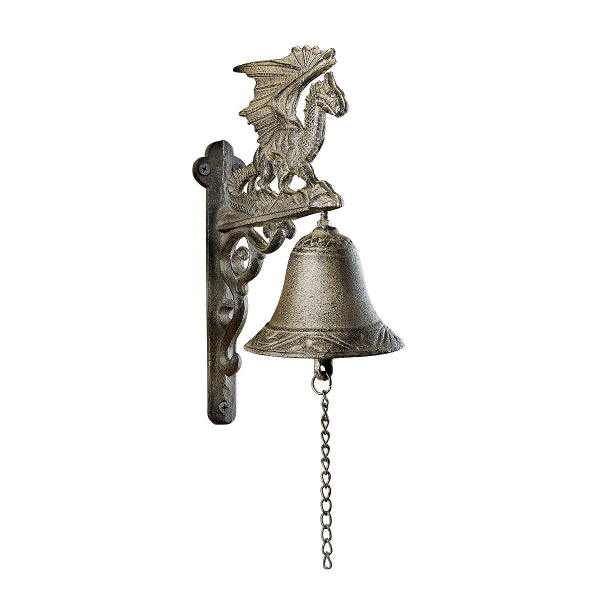 Design Toscano Gothic Décor Dragon of Murdock Manor Iron Hanging Bell ...