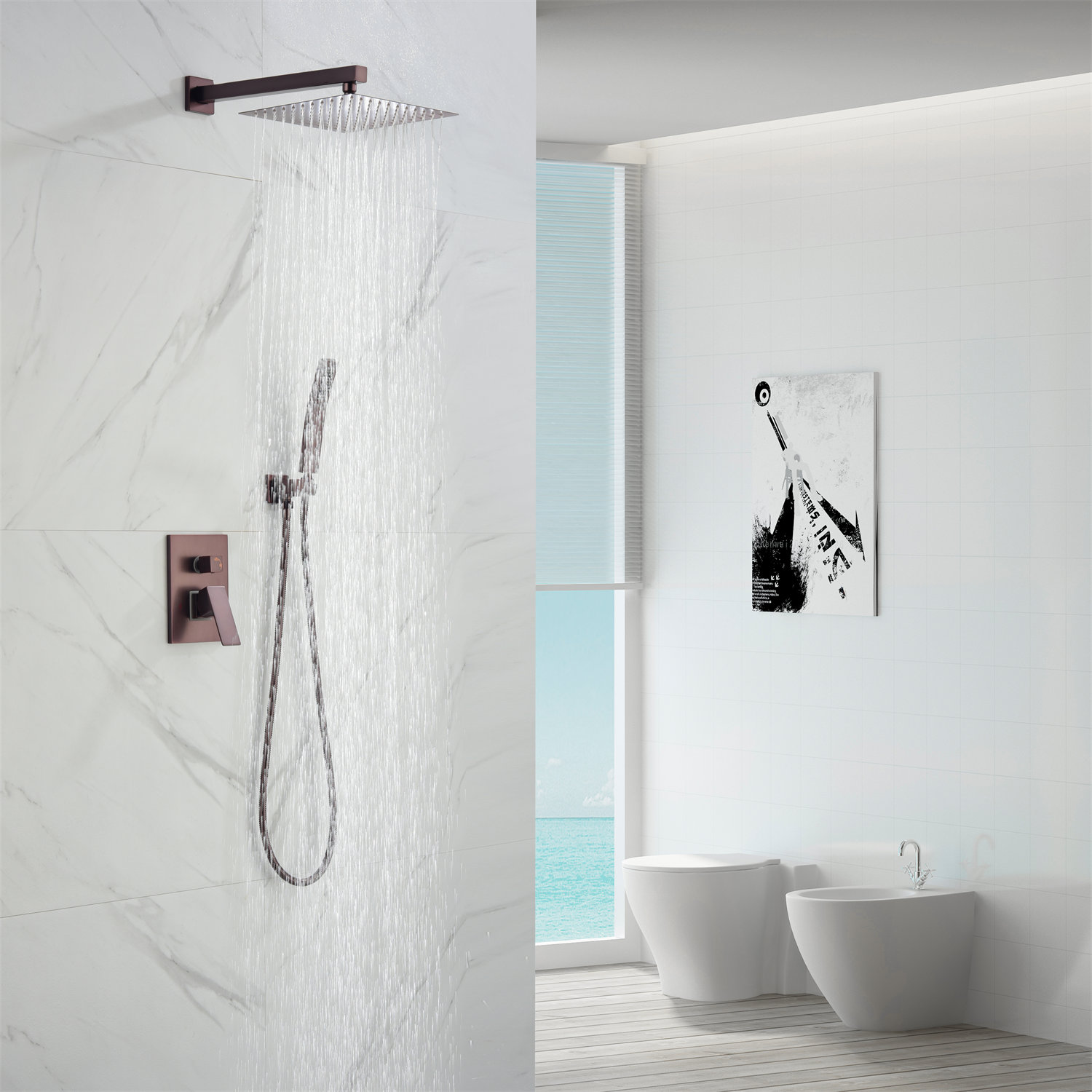 HHK HOME Complete Shower System with Rough-In Valve | Wayfair