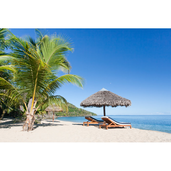 Highland Dunes Tropical Empty Island by - Wrapped Canvas Photograph ...