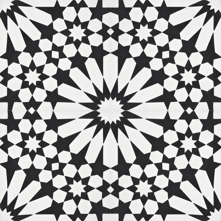 Moroccan Mosaic Tile House Agdal 8" x 8" Cement Patterned Wall & Floor ...
