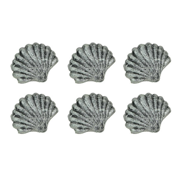 Zeckos Set Of 12 Light Blue Cast Iron Compass Rose Drawer Pulls Cabinet ...