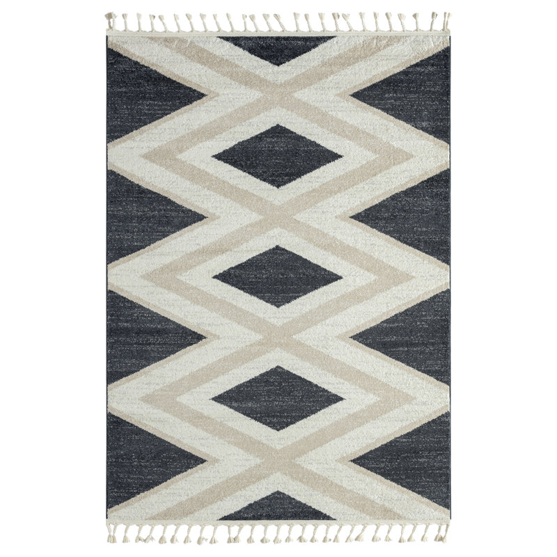 Union Rustic Galey Performance Gray/Cream Rug | Wayfair