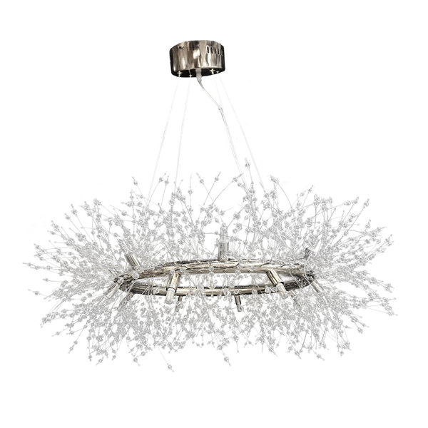Mercer41 Jannuel 16 - Light Crystal Sputnik Wagon Wheel Chandelier ...