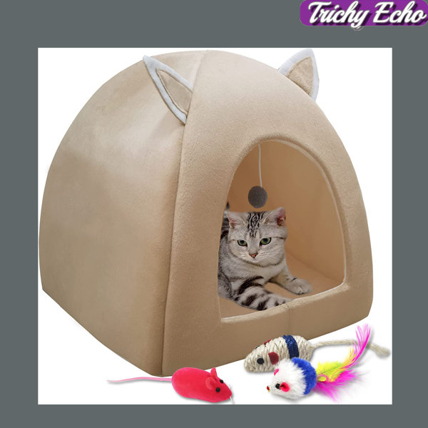 Trichy Echo Cat Bed,Cat Tents For Indoor Cats, Cat Cave Kitten Bed,Dog ...