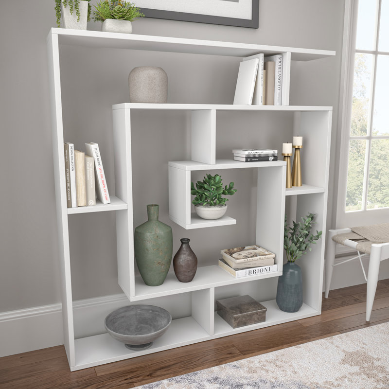 Hashtag Home Abston Geometric Bookcase & Reviews | Wayfair