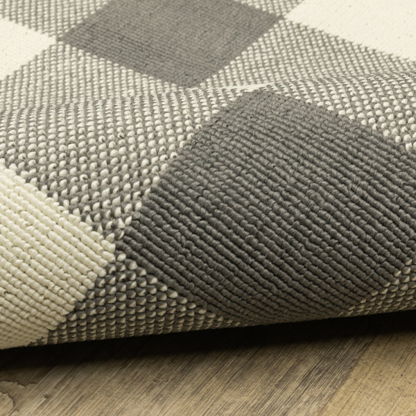 Sand & Stable Lyle Gray/Ivory Indoor/Outdoor Rug & Reviews | Wayfair