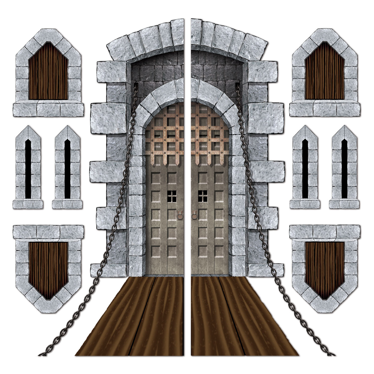 East Urban Home Castle Door and Window Wall Decal | Wayfair