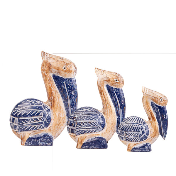 Ibolili 3 Piece Wood Pelican Set | Wayfair