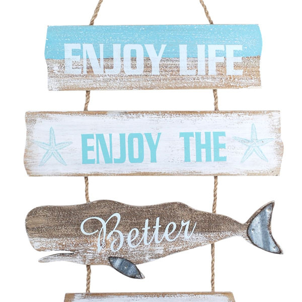 House of Hampton Wooden Enjoy Life Plates Wall Décor | Wayfair.co.uk