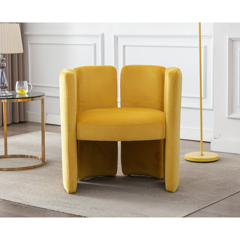 Ivy Bronx Dal Velvet Solid Back Side Chair | Wayfair