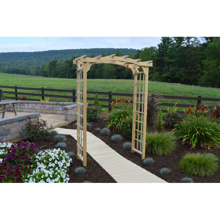 A&L Furniture Pressure Treated Pine Arbors 60'' W x 26'' D Solid Wood ...