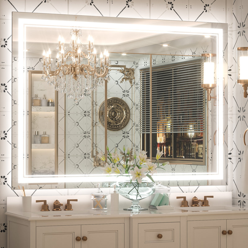 Ivy Bronx Chrisna LED Bathroom Mirror with Frontlit and Backlit ...