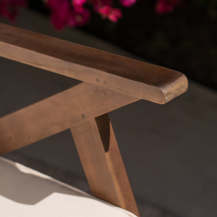George Oliver Gerling Acacia Outdoor Rocking Chair & Reviews | Wayfair