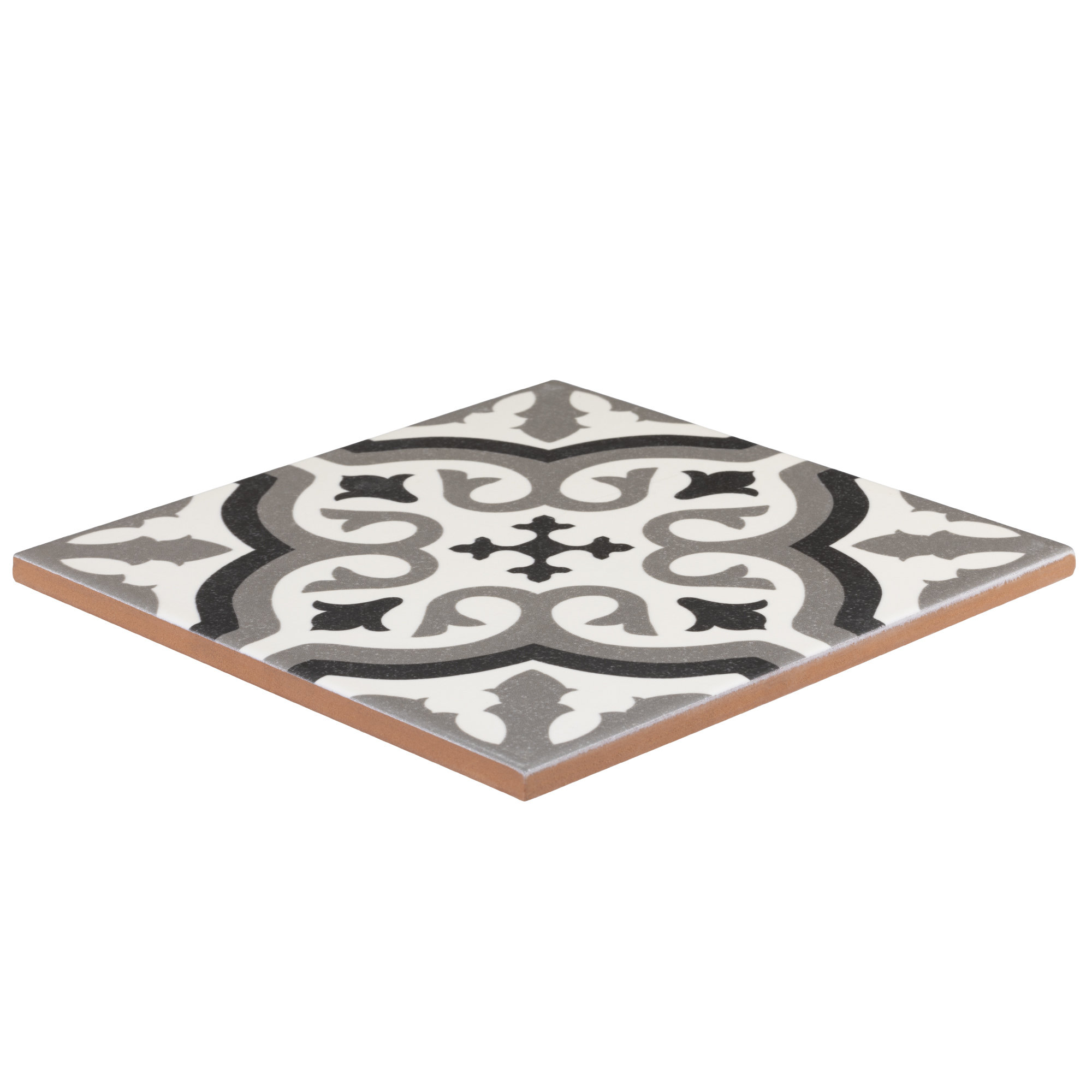 Industry Tile Tradition 8" x 8" Ceramic Spanish Wall & Floor Tile ...