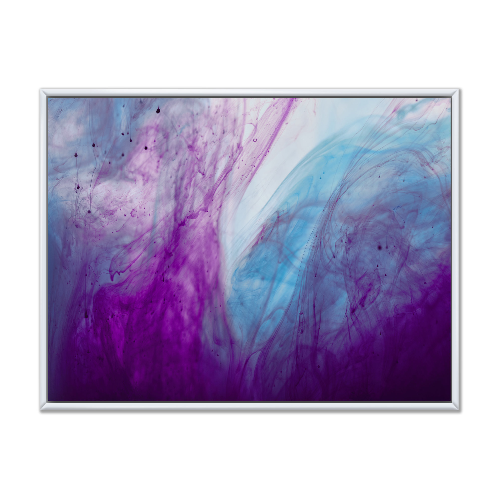 Wrought Studio Abstract Purple Blue Mixing Abstract Purple Blue Mixing ...