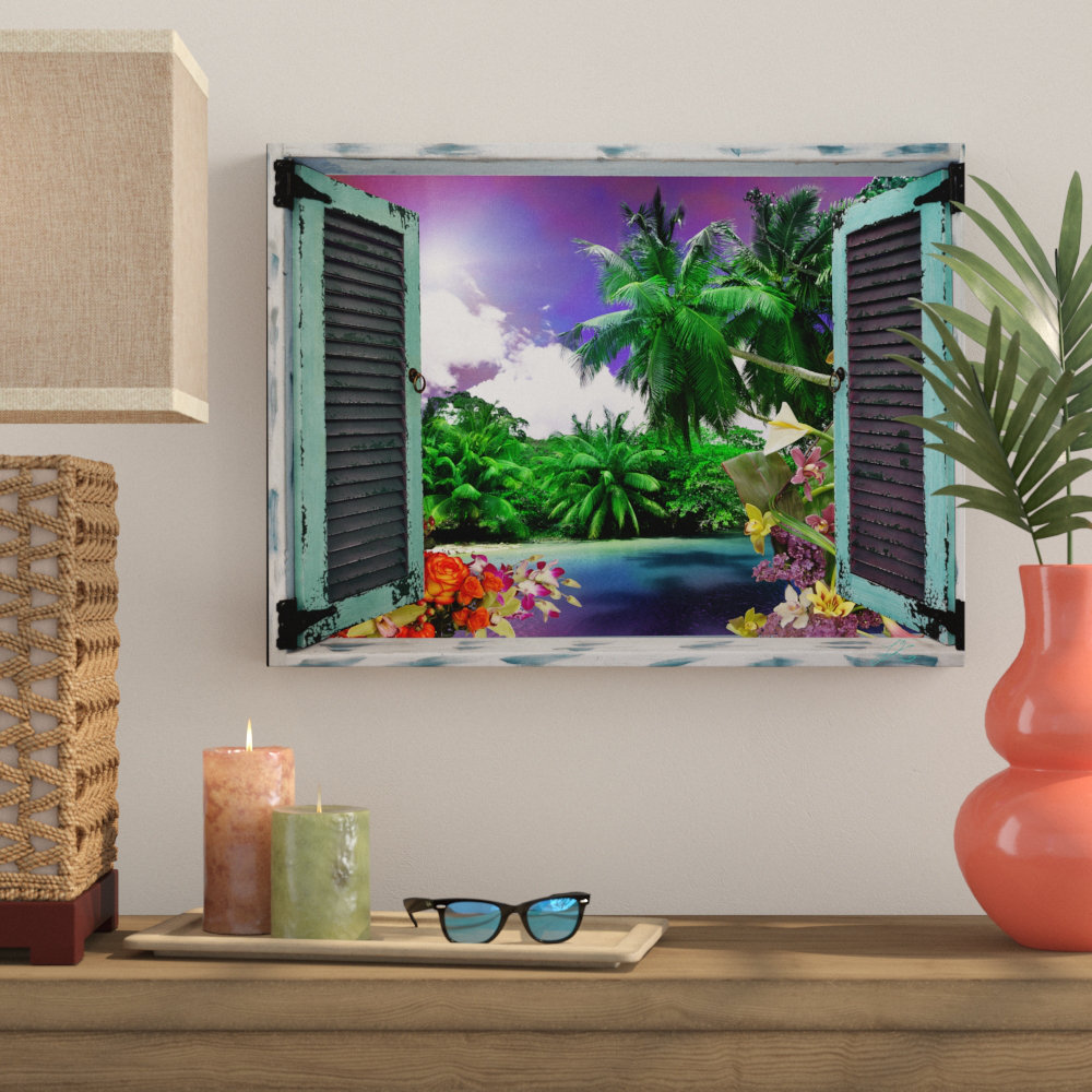 Bay Isle Home Tropical Window To Paradise I by Leo Kelly - Unframed ...