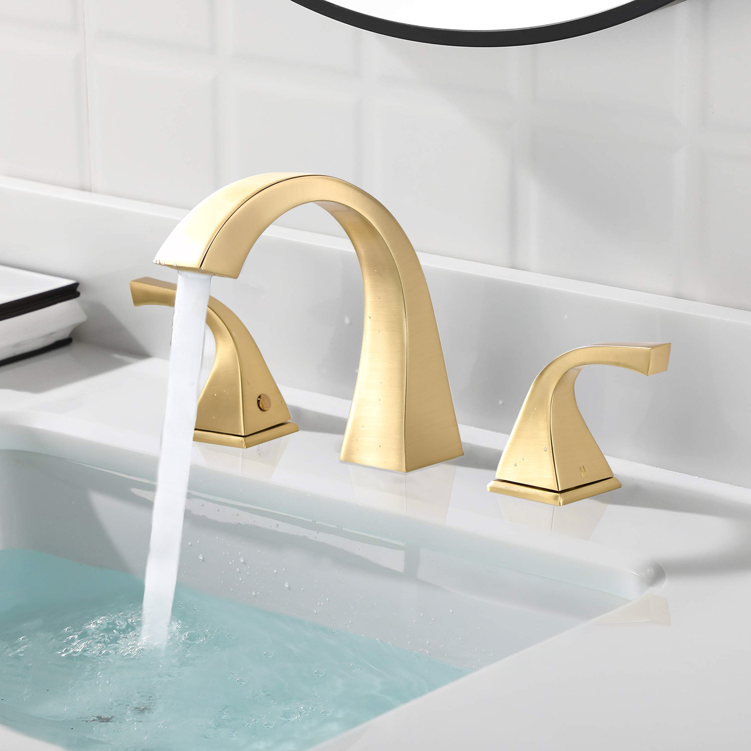 VANITYFAIR Widespread Bathroom Faucet with Drain Assembly & Reviews ...