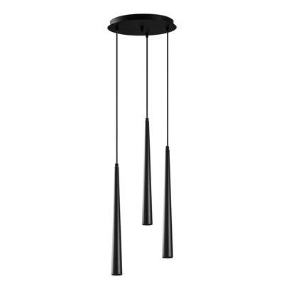 Bless international 3 - Light Black LED Cluster Pendant | Wayfair