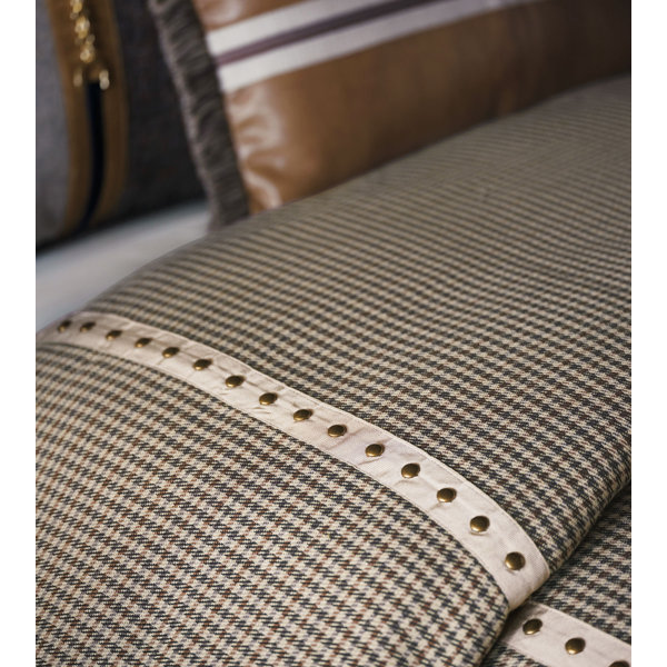 Eastern Accents Edward Brown Houndstooth Comforter | Wayfair