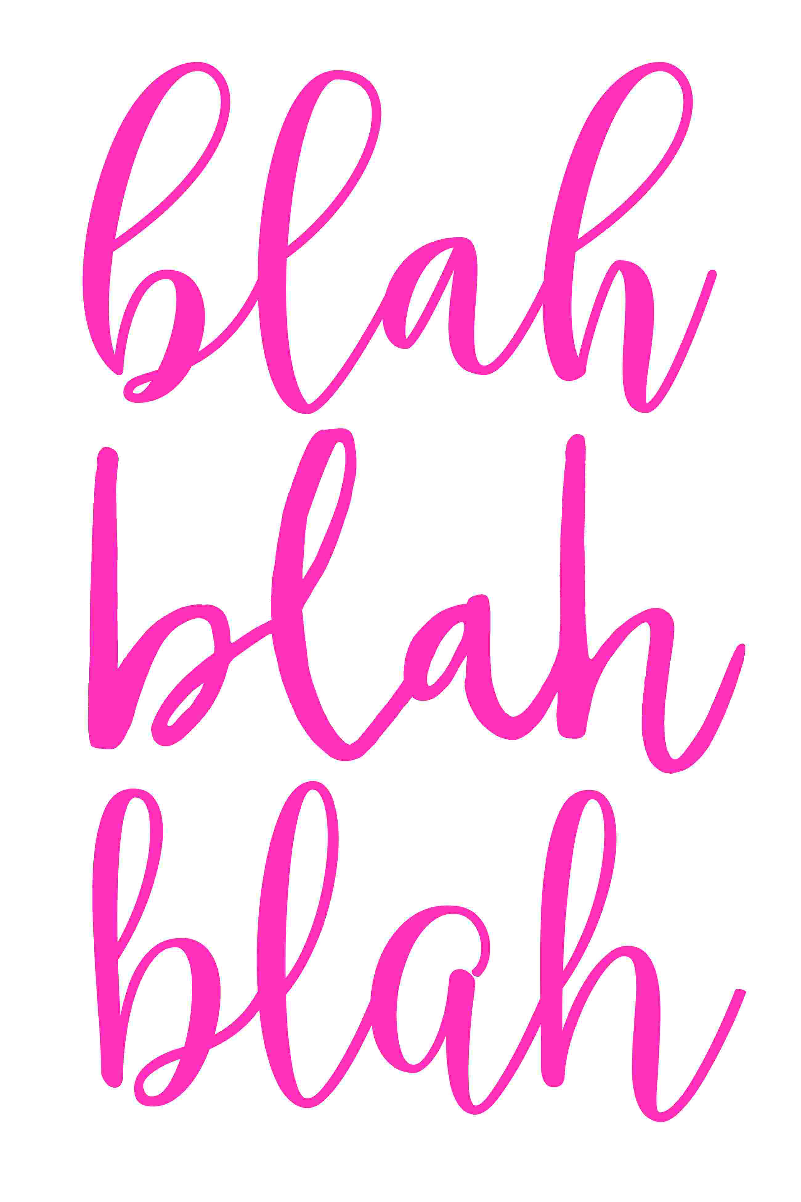 Trinx Blah Hot Pink - Wrapped Canvas Print | Wayfair