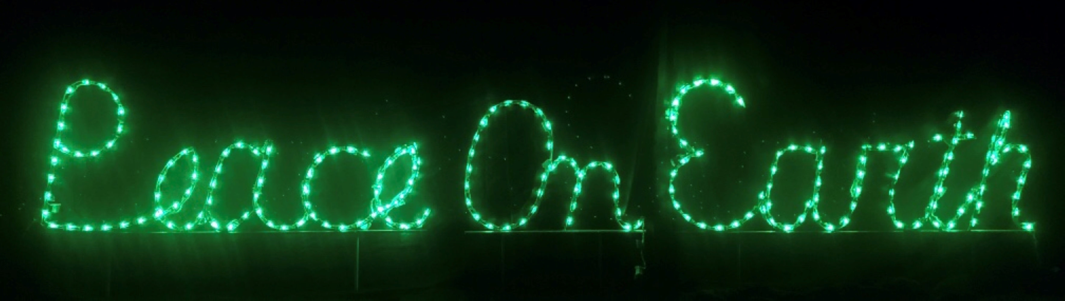 Lori's Lighted D'Lites Peace on Earth Cursive Letter Sign Holiday ...