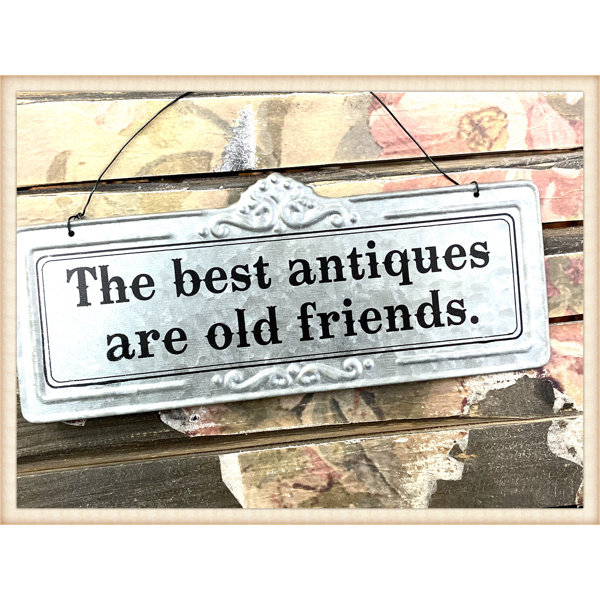 Ophelia & Co. Tin Antique Friend Sign Wall Décor | Wayfair
