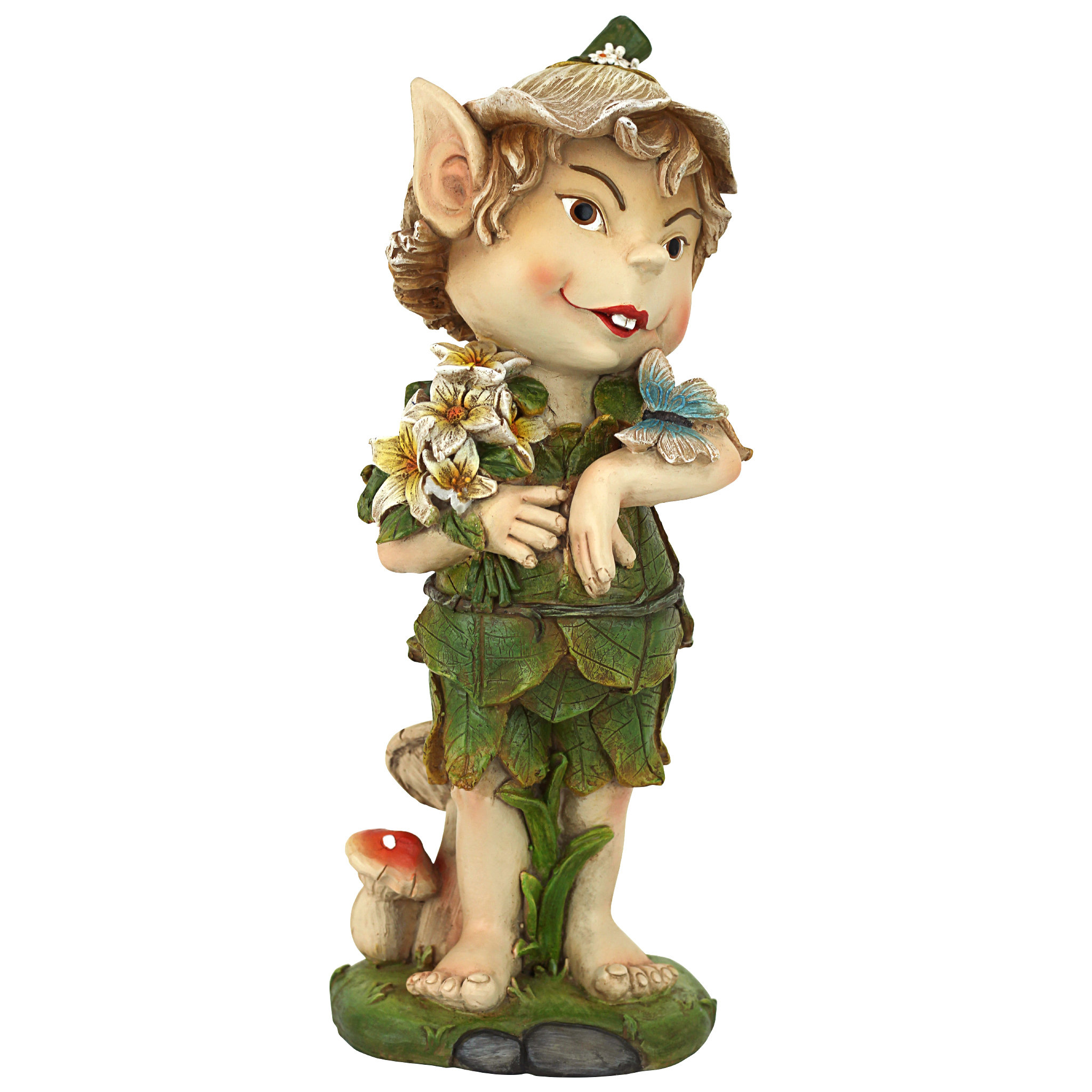 Design Toscano Pixie Perry Elfin Gnome Garden Statue & Reviews | Wayfair