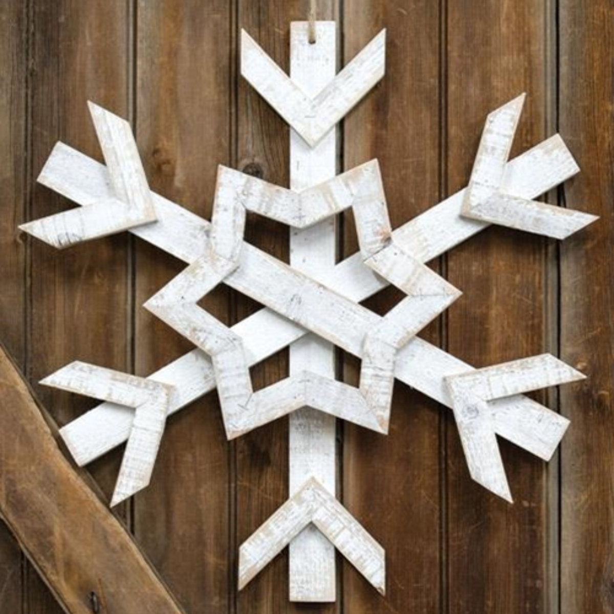 The Holiday Aisle® Wooden Jumbo Snowflake Wall Décor & Reviews | Wayfair