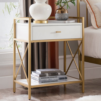 Brayden Studio® Claudette Solid + Manufactured Wood Side Table ...