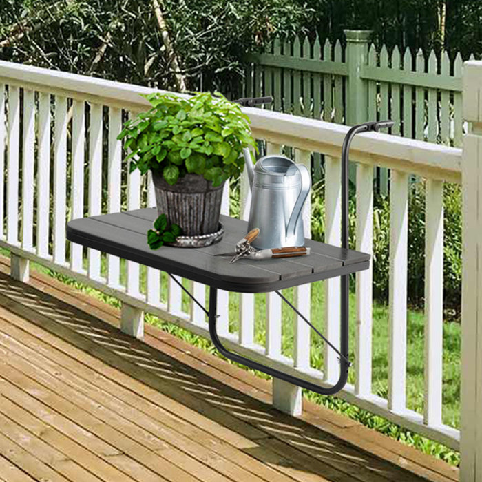Ebern Designs Burgel Fliptop Outdoor Balcony Table & Reviews | Wayfair