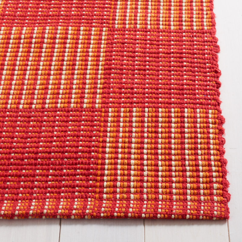 AllModern Della Flatweave Cotton Red/Rust Rug & Reviews | Wayfair
