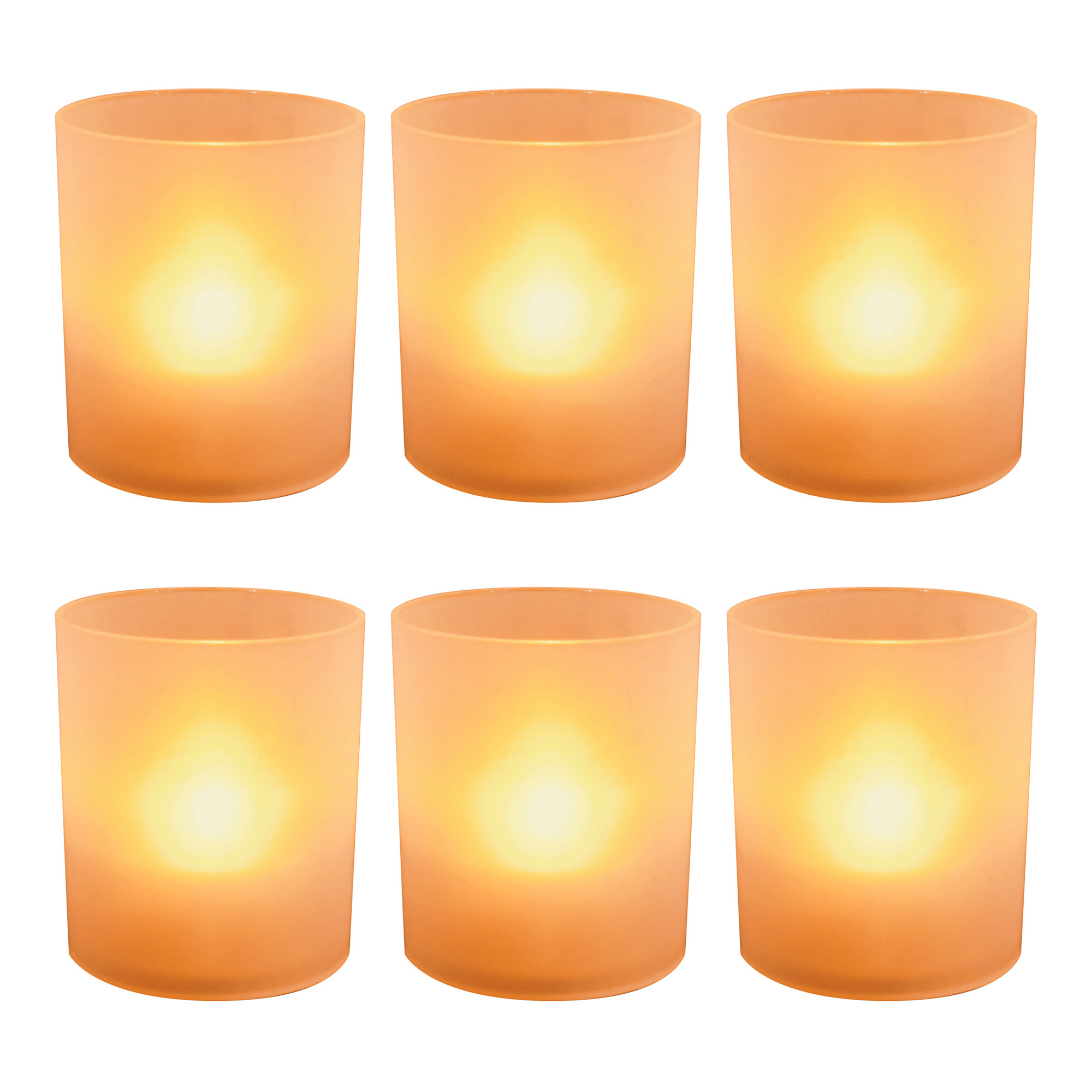 LumaBase Frosted Votives with Battery Operated LED Lights | Wayfair