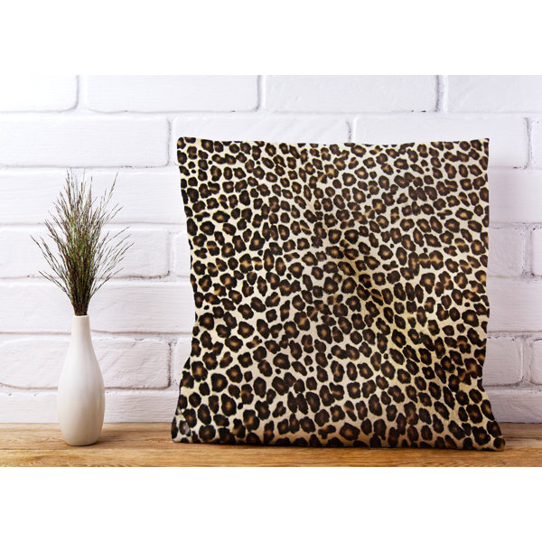 Canora Grey Sturdevant LEOPARD HIDE PRINT Animal Print Square Scatter ...
