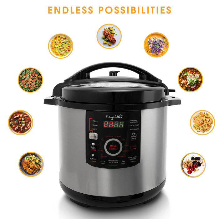 Mega Chef 12 Qt. Digital Pressure Cooker & Reviews | Wayfair