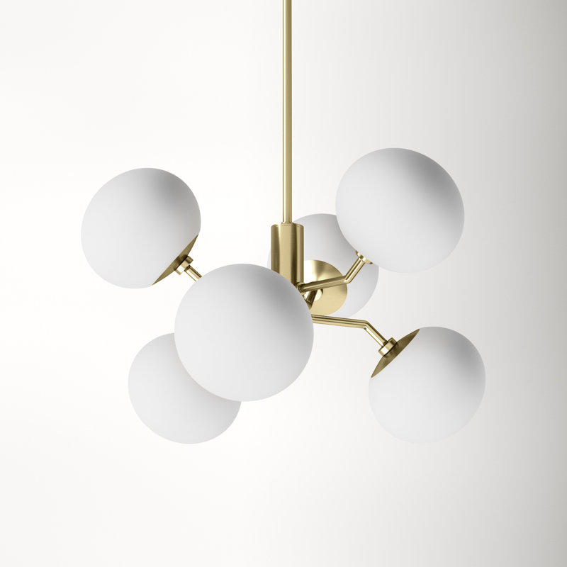 Alex 6 - Light Dimmable Sputnik Modern Linear Chandelier & Reviews ...