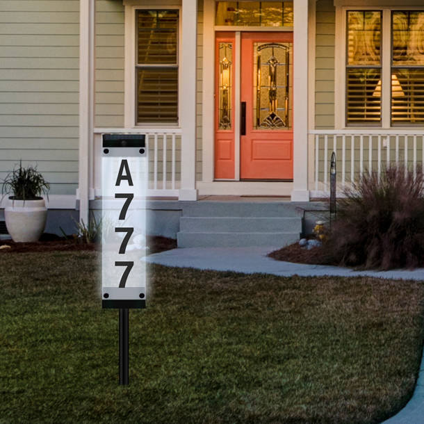 EZStreetSigns 1 line LED address sign with solar panel | Wayfair