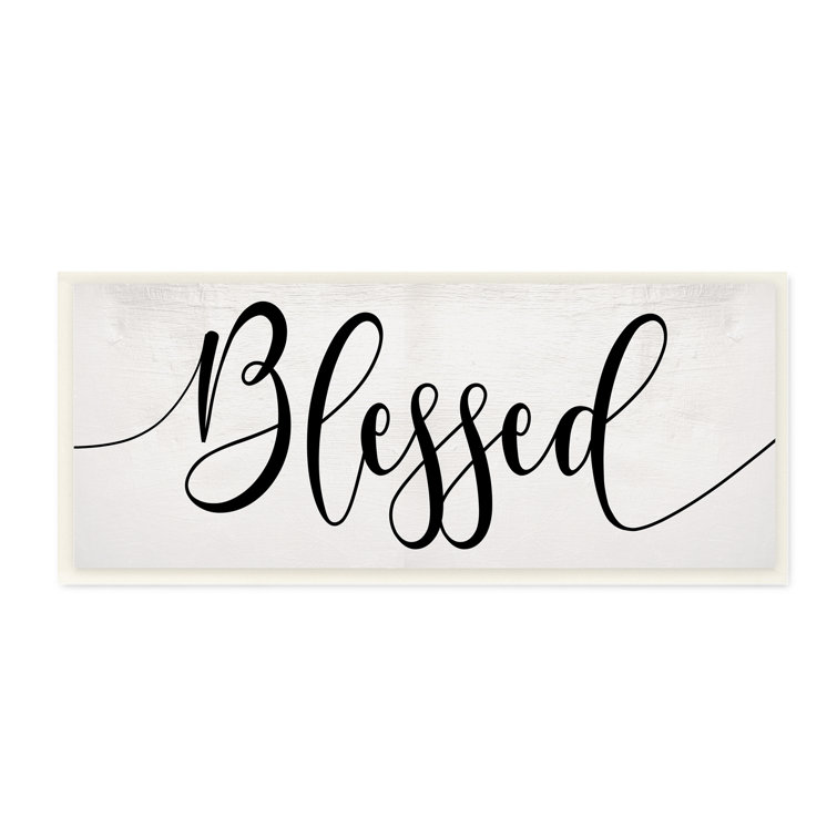 Trinx Blessed Phrase Bold Cursive Faith Based Typography by Daphne ...