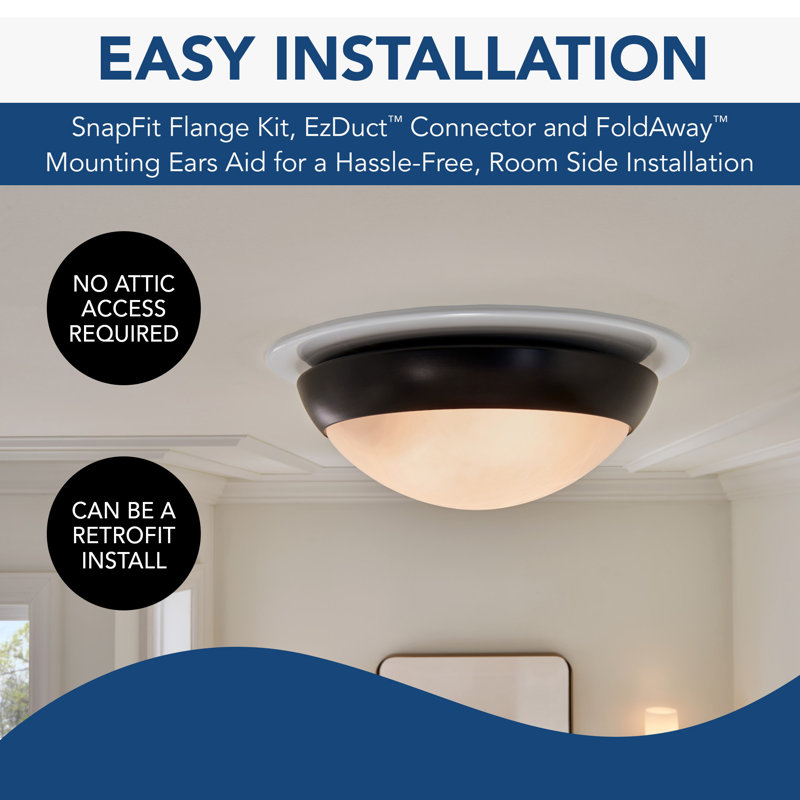 Broan-Nutone AR80MB Roomside Series 80 CFM 1.0 Sones Decorative ...