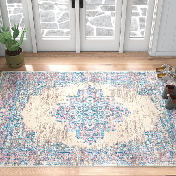 Blue Elephant Light Blue Rug & Reviews | Wayfair.co.uk