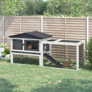 Tucker Murphy Pet™ Tova Weather Resistant Rabbit Hutch with Ramp ...