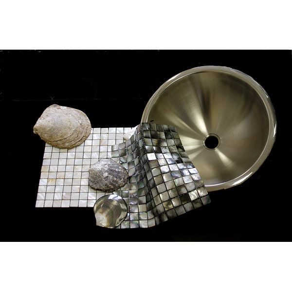 Matrix-Z SeaTile 1" x 1" Seashell Grid Mosaic Wall & Floor Tile | Wayfair